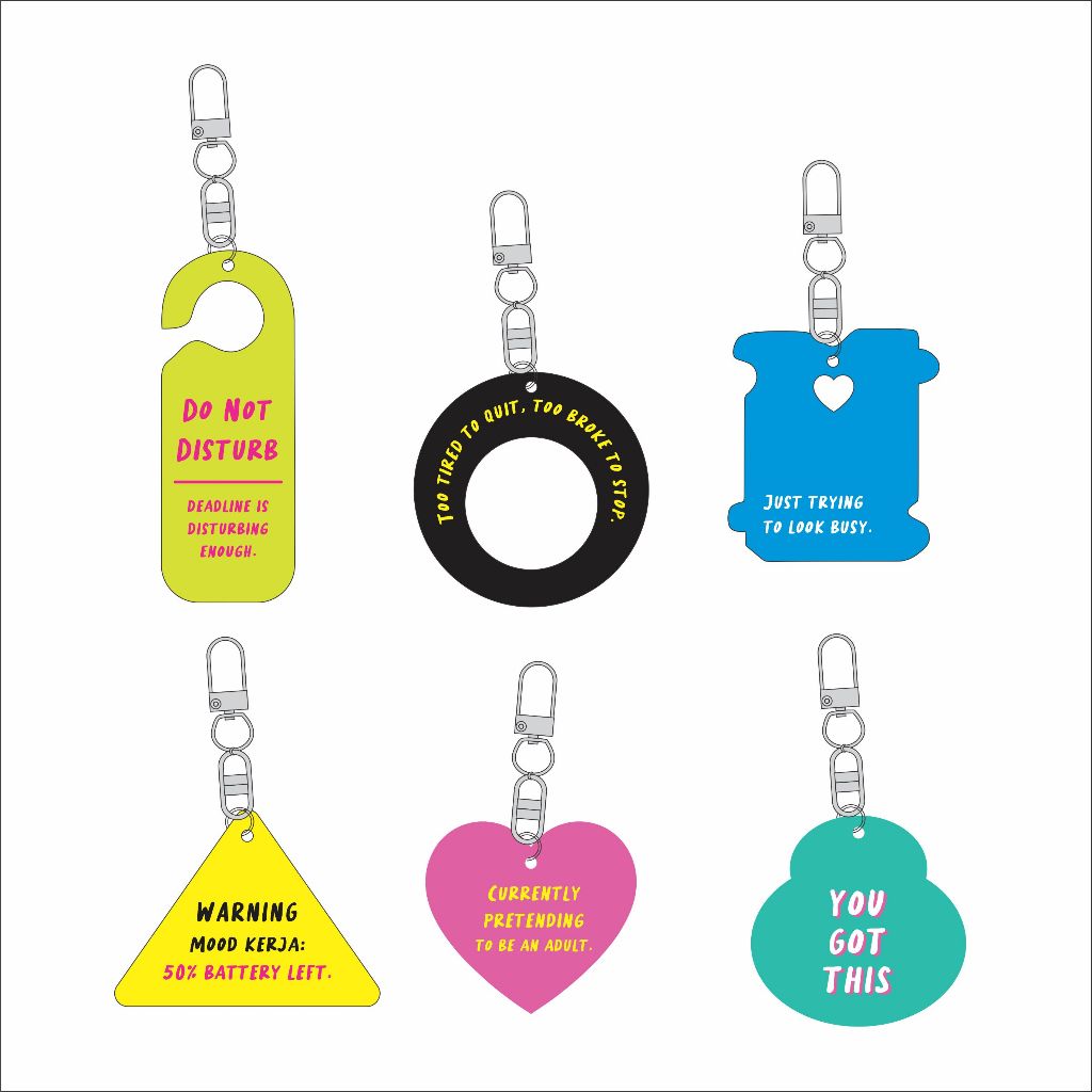 Jual Acrylic Keychain Quotes Lucu Gen Z Yeele | Hadiah resign gift ...
