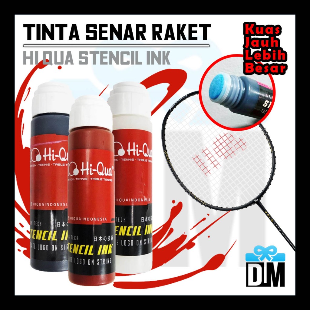 Jual Stencil Ink Tinta Senar Raket Badminton Tenis Cat Raket Sablon ...