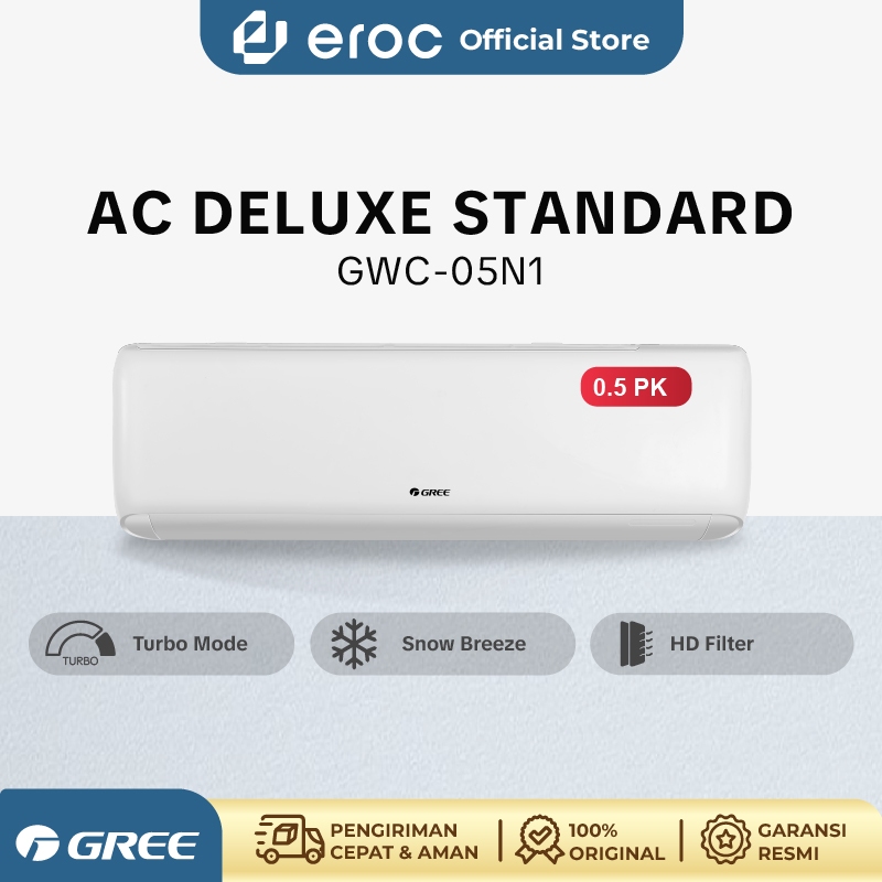 Jual GREE AC STANDARD 1/2PK - Smart Cleaner - Turbo Mode - Gold Fin ...