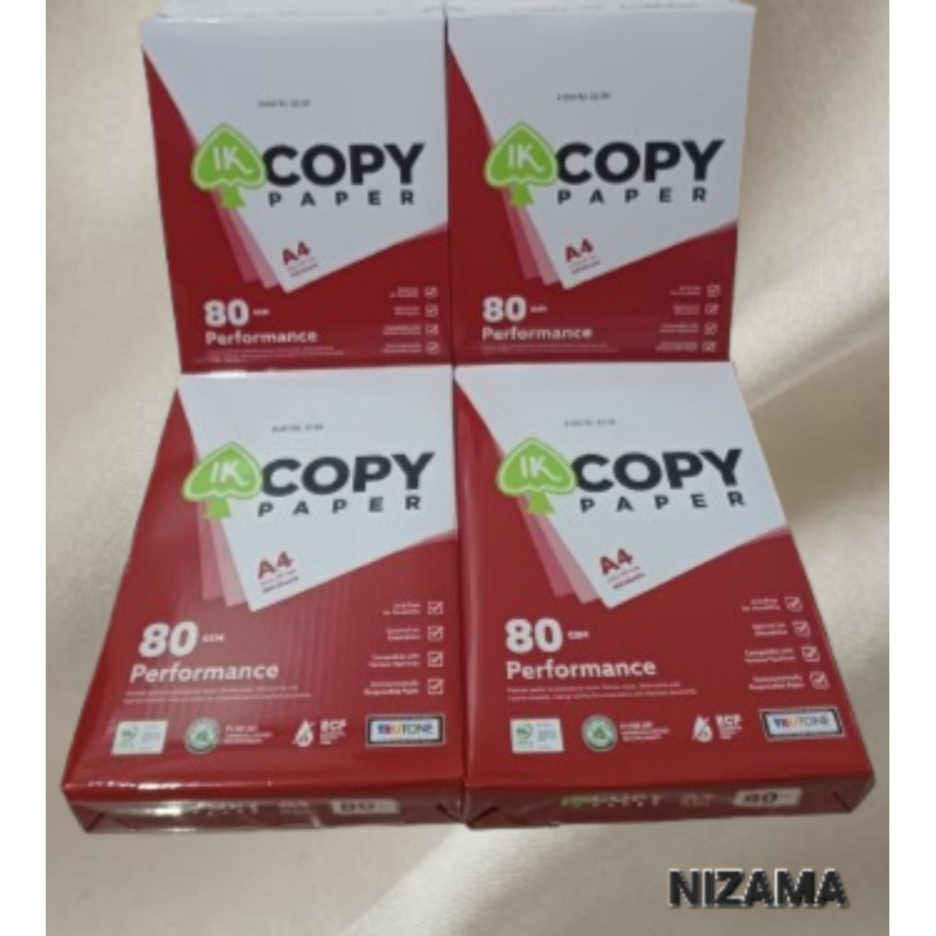 Jual kertas HVS A4 80 gsm, Kertas 80 gr IK COPY PAPER | Shopee Indonesia