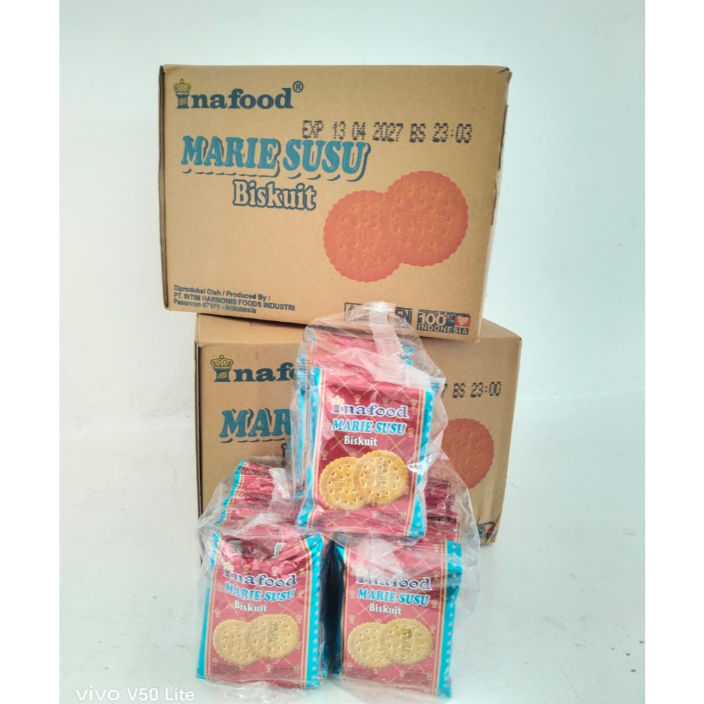 Jual Inafood Marie Susu Biskuit - 1 DUS ISI 12 PAK (KARTONAN) | Shopee ...