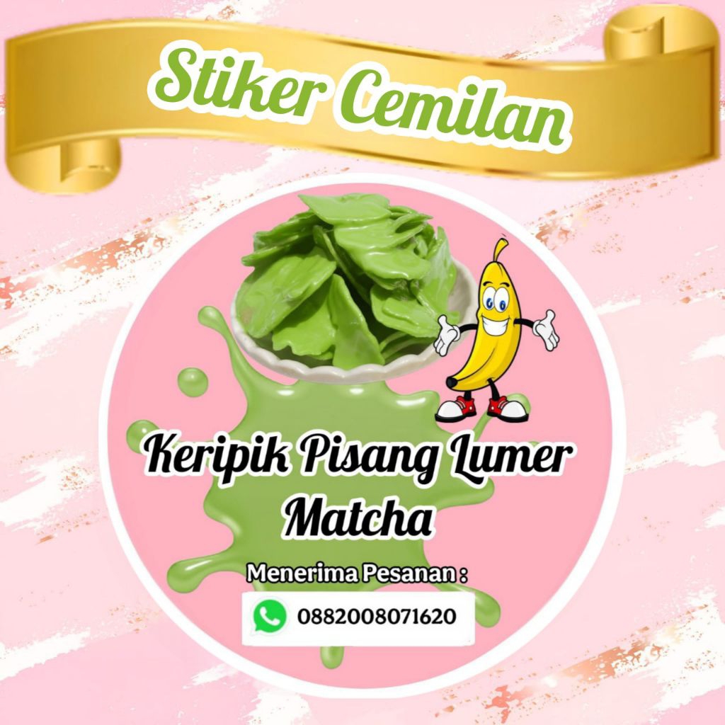 Jual STIKER BULAT CEMILAN KERIPIK PISANG LUMER | Shopee Indonesia