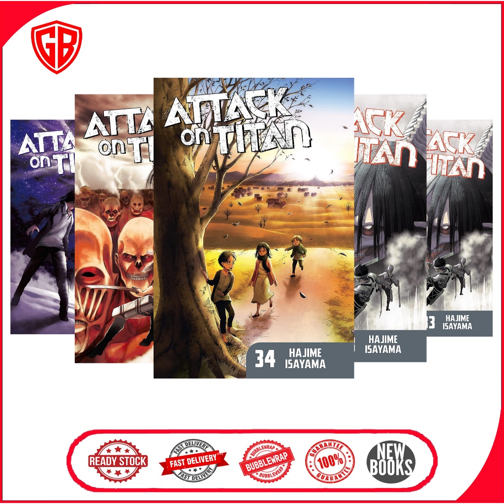 Jual Attack On Titan manga, 34 Books series (English) | Shopee Indonesia
