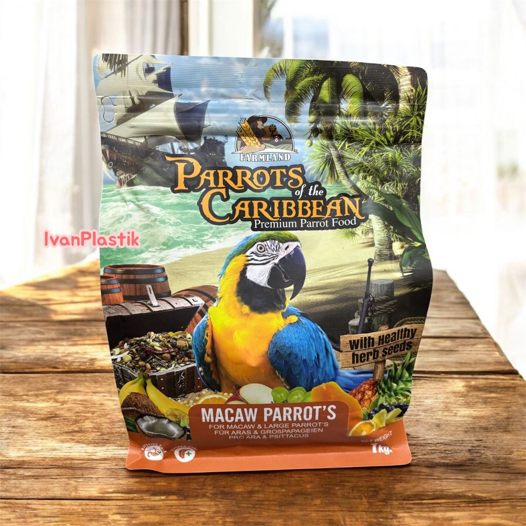 Jual FARMLAND CARIBBEAN 1KG PARROT MACAW FOOD | Shopee Indonesia