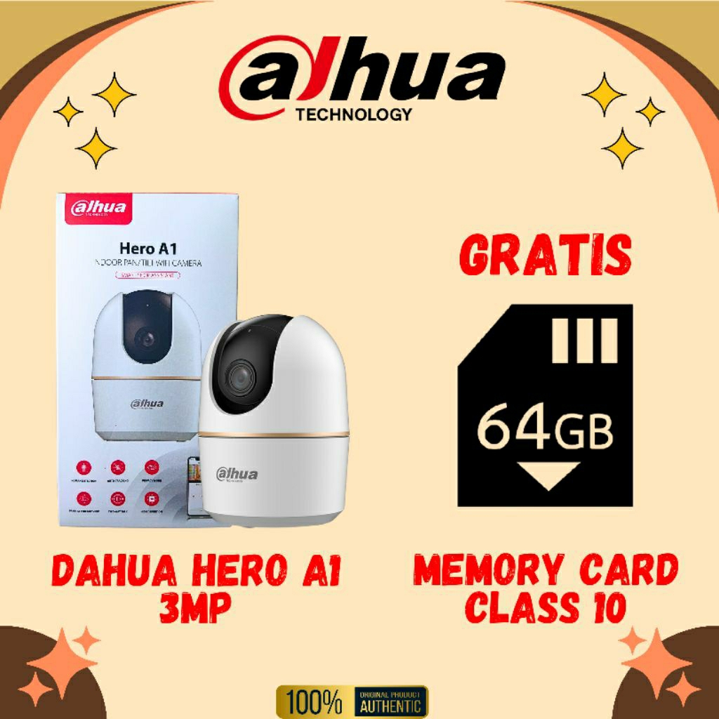 Jual [PROMO] Kamera CCTV Dahua Hero A1 3MP WIFI IP CAMERA + Memori 32GB ...