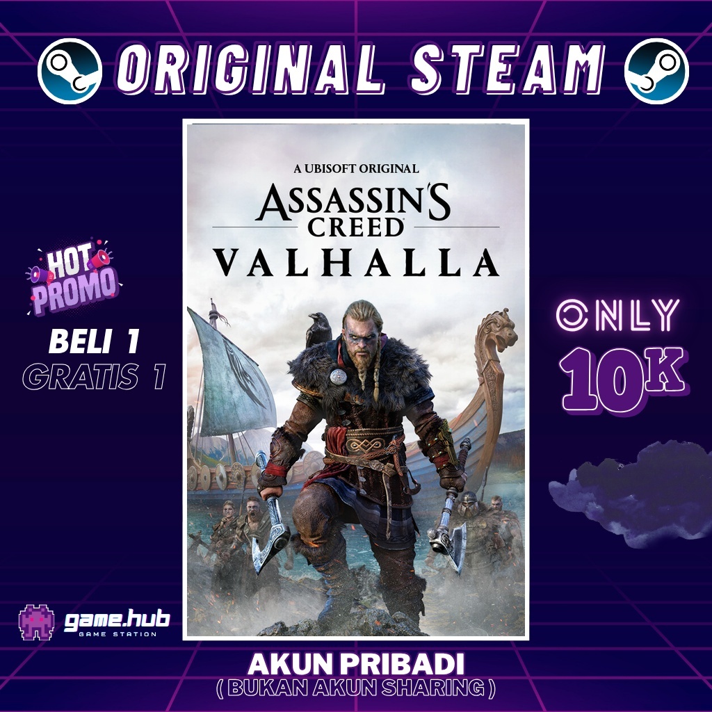 Jual Assassins Creed Valhalla - ORIGINAL STEAM - BELI 1 GRATIS 1 - FULL ...