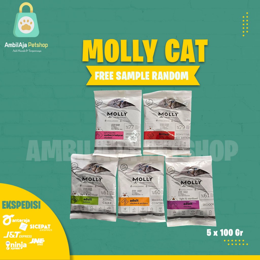 Jual MOLLY CAT Makanan Kucing Super Premium Molly Cat ( Sample Free ...