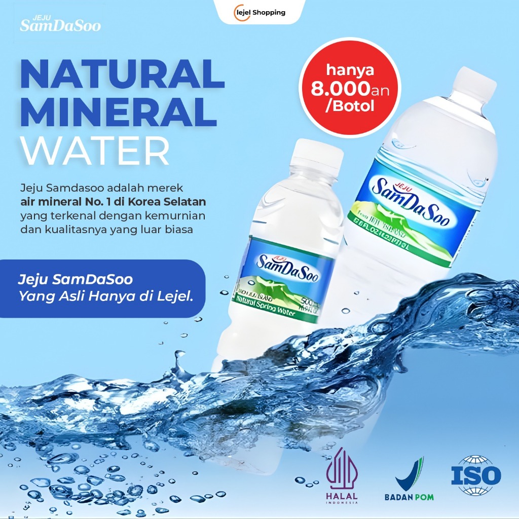 Jual JEJU SamDaSoo Air Mineral Water Alami Dari Lapisan Batuan Vulkanik ...