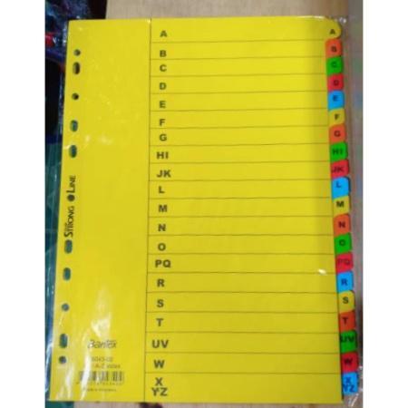 Jual Divider Pembatas Bantex 6043 ABJAD (A-Z) Warna Ukuran A4 ( SET ...