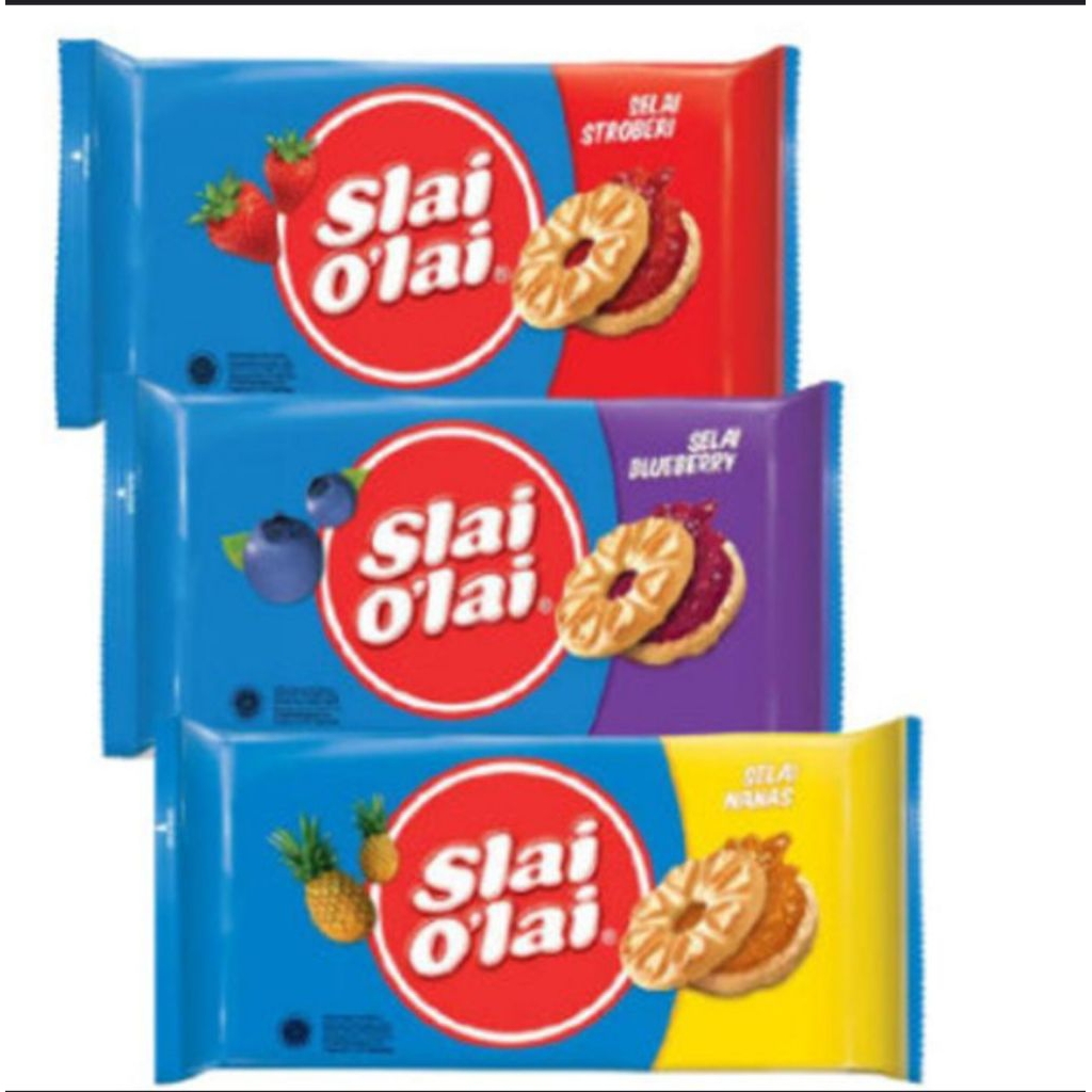 Jual ROMA Slai Olai Blueberry, Nanas, Stroberi Biskuit 192gr | Shopee ...