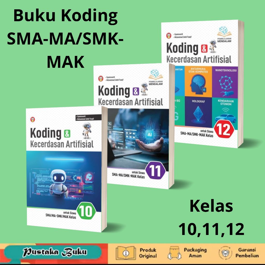 Jual Buku Koding & Kecerdasan Artifisial untuk Siswa SMA-MA/SMK-MAK ...