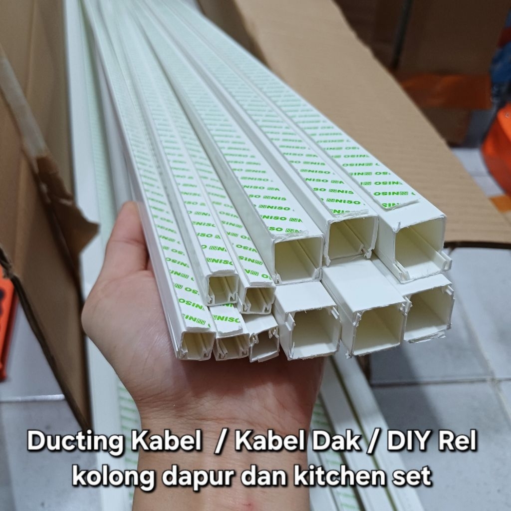 Jual Ducting Kabel 10x10 16x16 non lem dan Lem/Double Tape harga ...