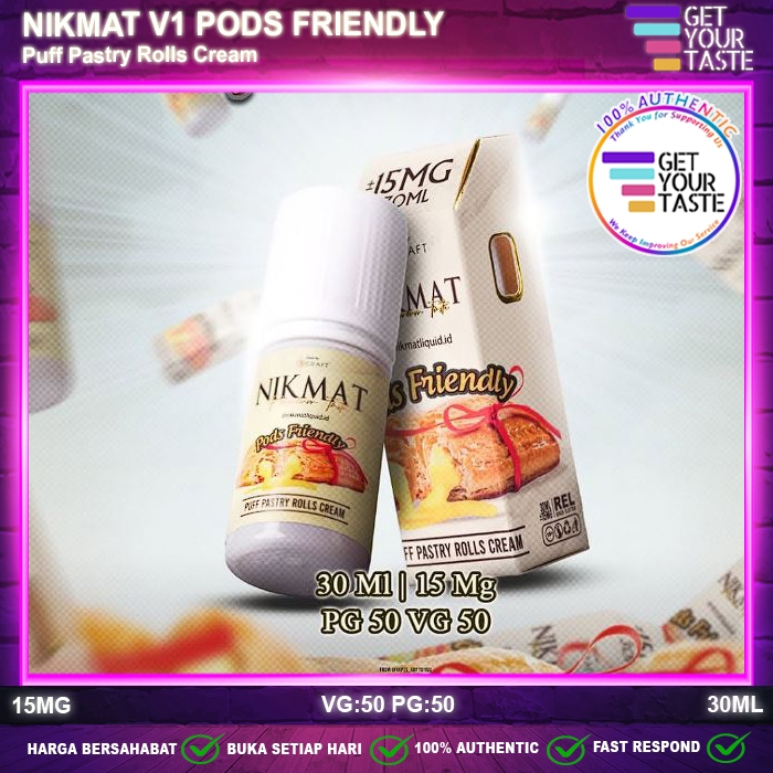 Jual Liquid Nikmat Puff Pastry Rolls Cream Pods Friendly 30ML by Rcraft ...