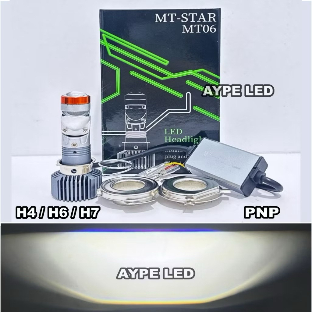 Jual Lampu Utama H6 H4 H7 MT06 MT-STAR 41 Watt Cahaya Biled Flat Cut ...