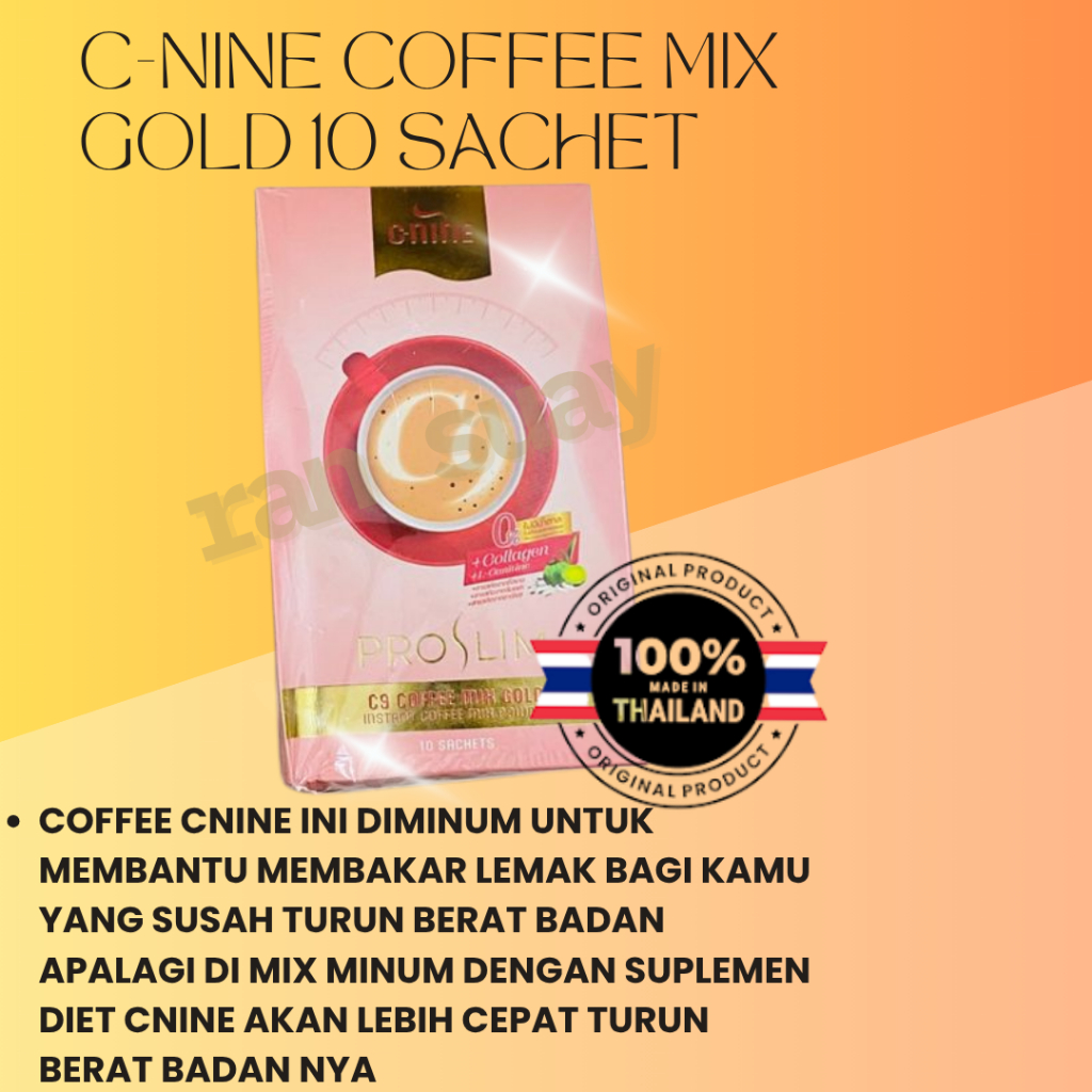 Jual C-NINE COFFEE MIX GOLD 10 SACHET ORIGINAL THAILAND/KOPI C NiNE/C9 ...