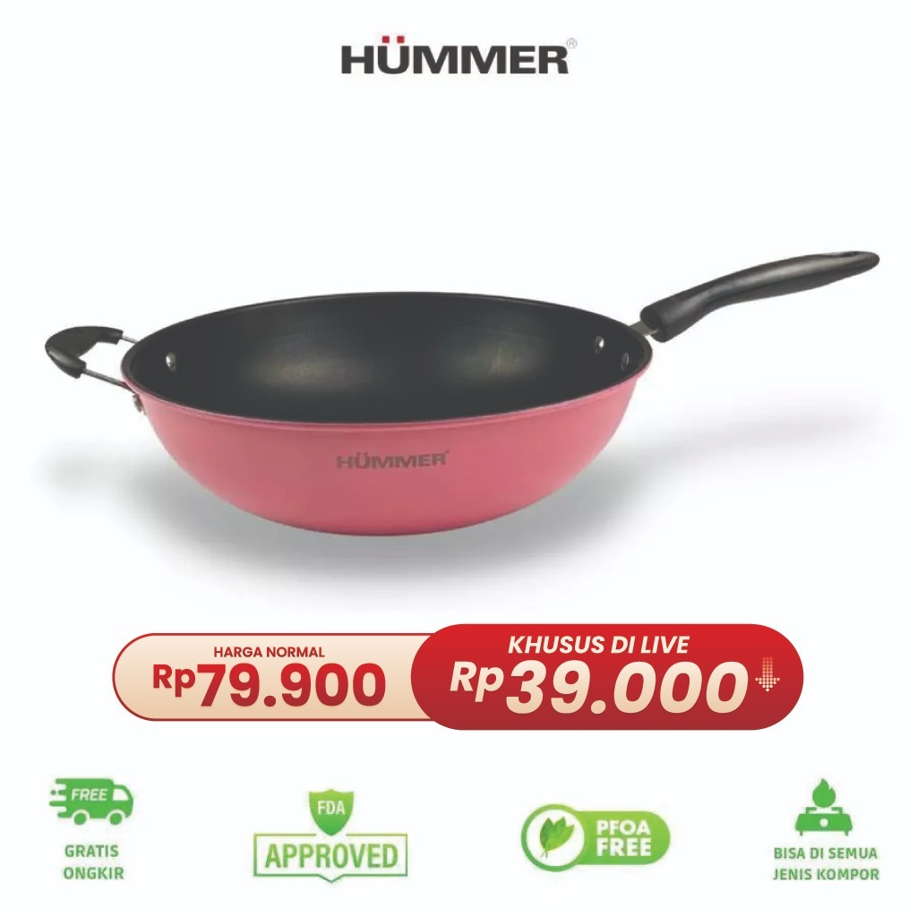 Jual Welcook Hummer Wok Penggorengan Teflon 30 cm (Warna dikirim Random ...