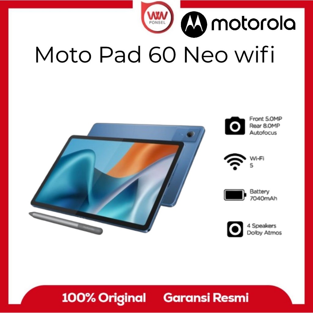 Jual Tablet Motorola Moto Pad 60 Neo Wifi Ram 4GB Internal 128GB ...