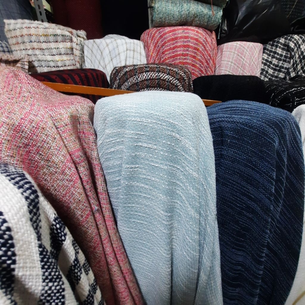 Jual kain tweed acrilik terlaris/harga per 0,5meter/kain meteran ...
