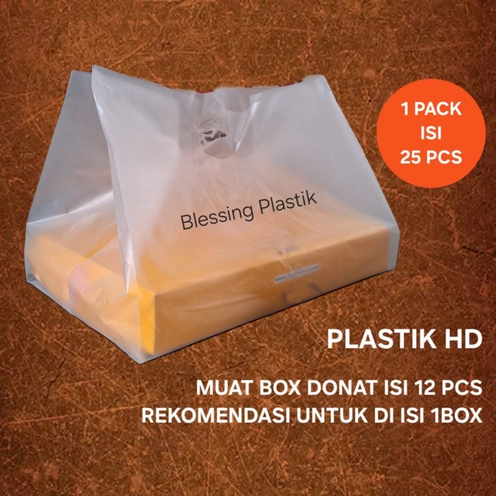 Jual Kantong Plastik Jenis HD Muat Box Donat JCO Isi 12 Pcs | Shopee ...