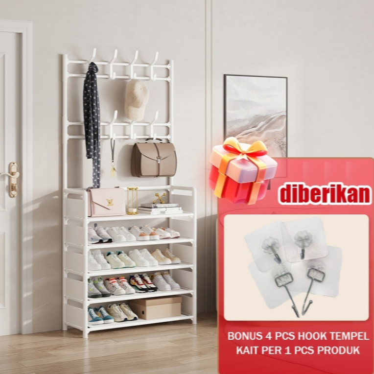 Jual Rak Sepatu + Gantungan Kait Serbaguna / Stand hanger, Tempat ...