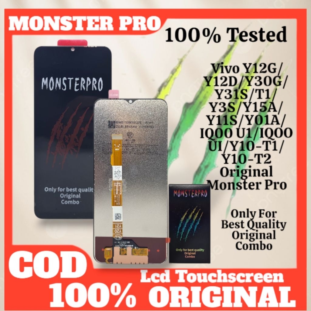 Jual LCD TOUCHSCREEN VIVO Y12G/Y12D/Y30G/Y31S/T1/Y3S/Y15A/Y11S/Y01A/IQ00 U1/IQOO UI/Y10-T1/Y10 ...