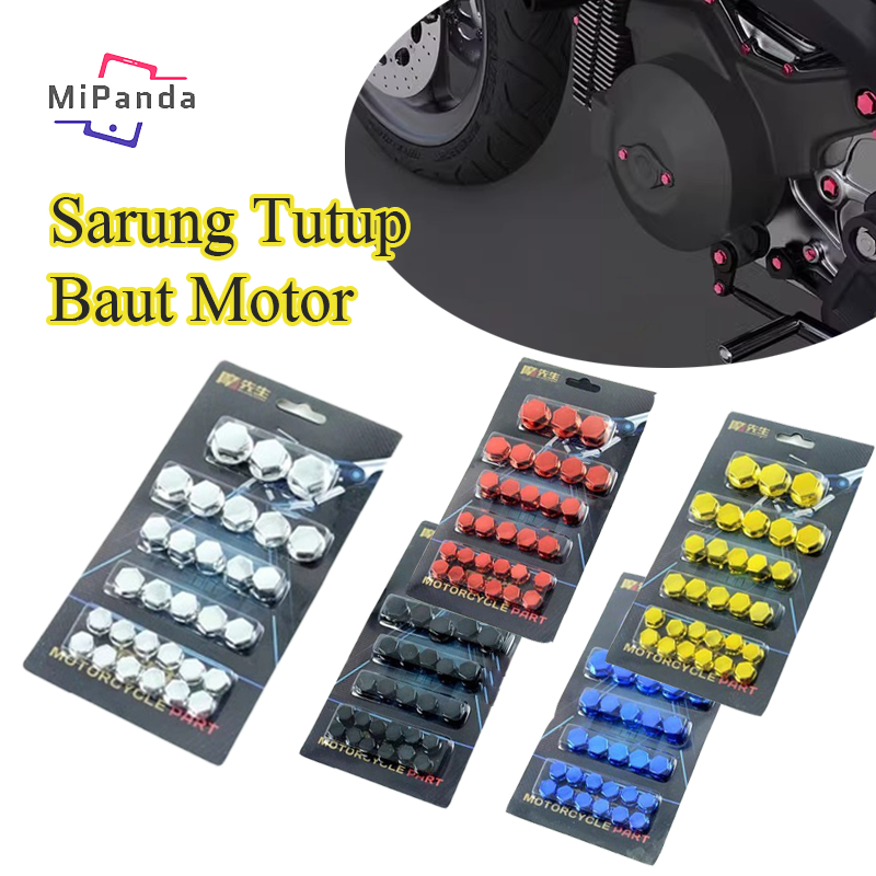 Jual Mipanda Sarung Tutup Baut Motor Set, Aksesoris Modifikasi Plating ...