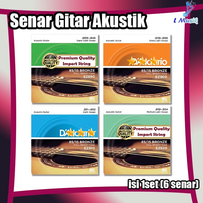 Jual SENAR GITAR AKSTIK PREMIUM - SENAR ez890 ez900 ez910 ez920 - SENAR ...