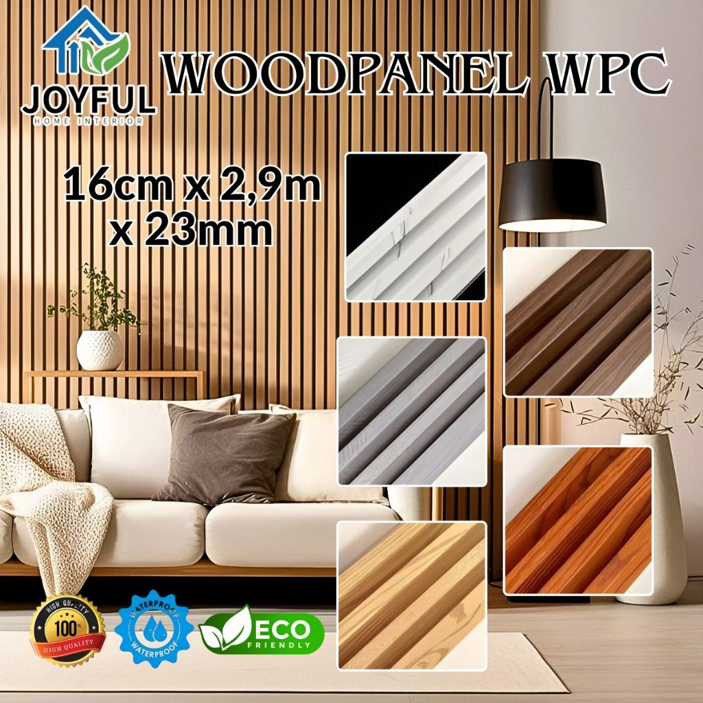 Jual Joyful Home Interior - 16CM X 2,9M Wood Panel WPC Dinding Motif ...