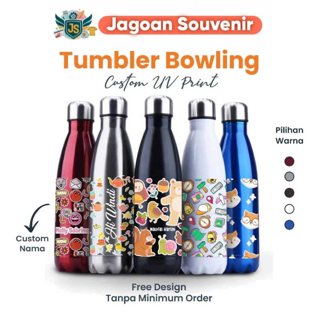 Jual Custom Tumbler Bowling Termos 500ml Botol Minum Custom - Bowling ...