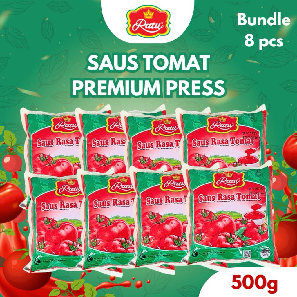 Jual SAUS TOMAT RATU KEMASAN PACK 500 GRAM X 8 | Shopee Indonesia