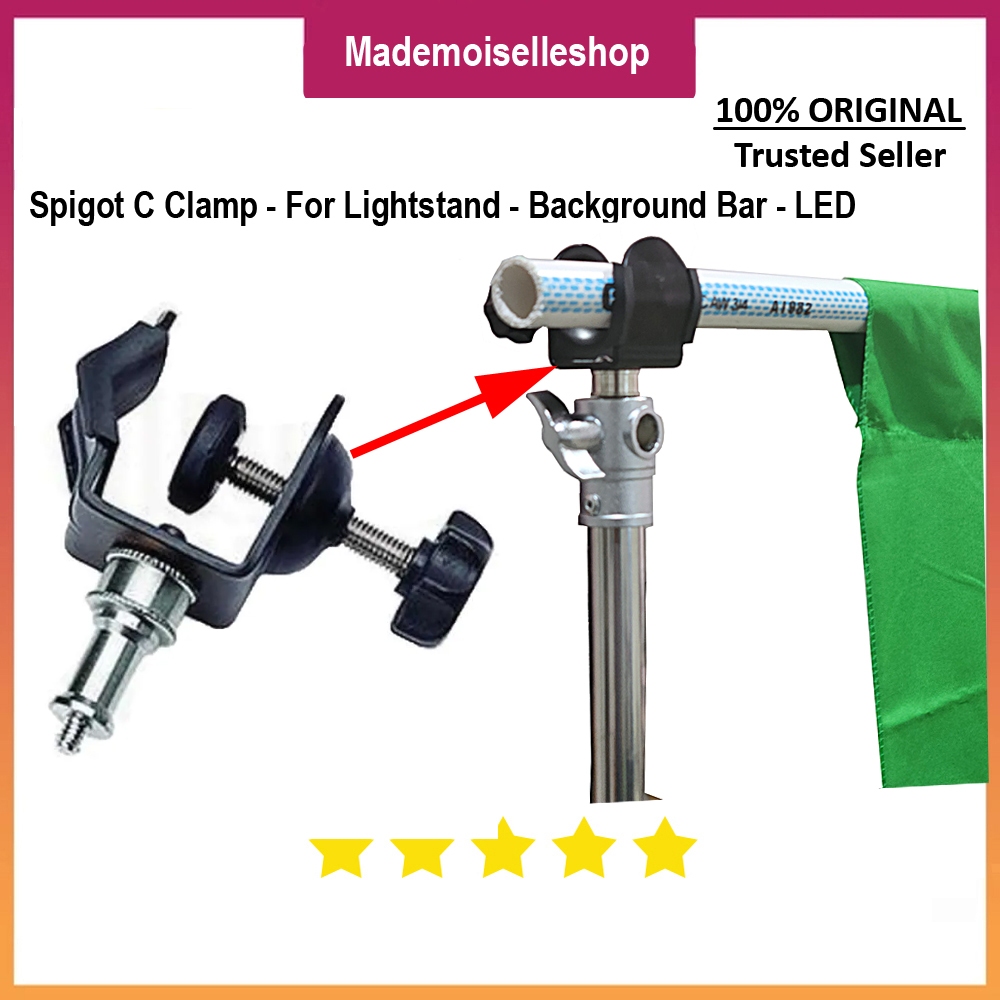 Jual Spigot Light Stand - Lightstand with C Clamp cocok untuk backround ...