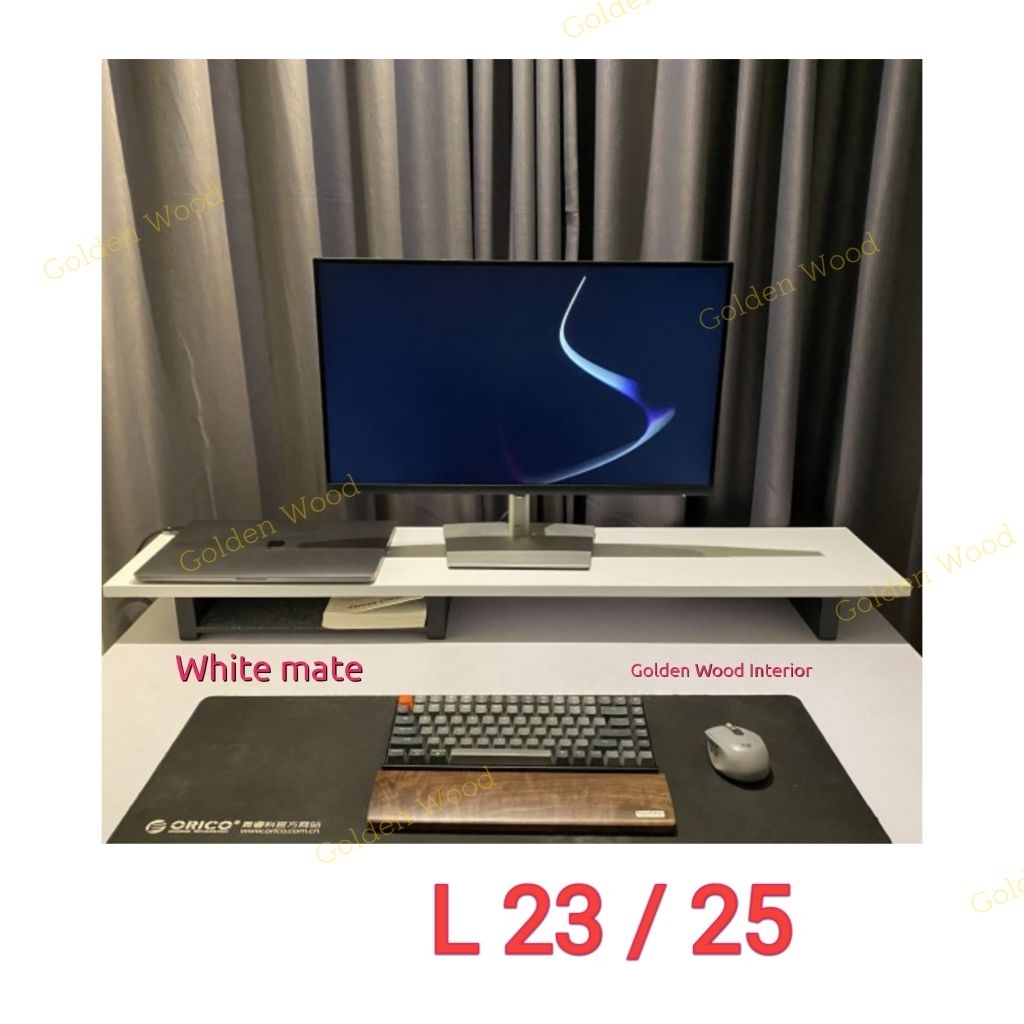 Jual Stand Monitor Meja Laptop Komputer Desk Shelf L 25 Meja Laptop ...