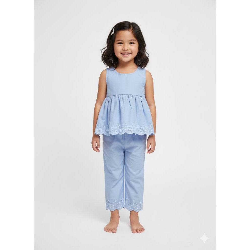 Jual READY STOK Set Perempuan Tahunan Brand Tahari Baby Katbol Biru ...