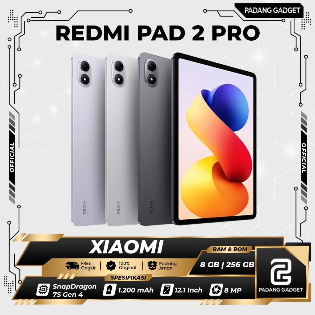 Jual Xiaomi Redmi Pad 2 Pro 8/256 GB Wifi | Tablet GAMING SNAPDRAGON ...