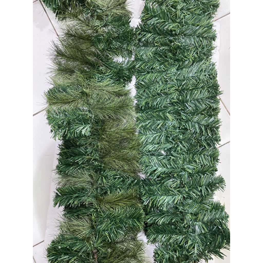 Jual Garlan pvc dekorasi natal berkawat hiasan tangga pintu 2 meter ...