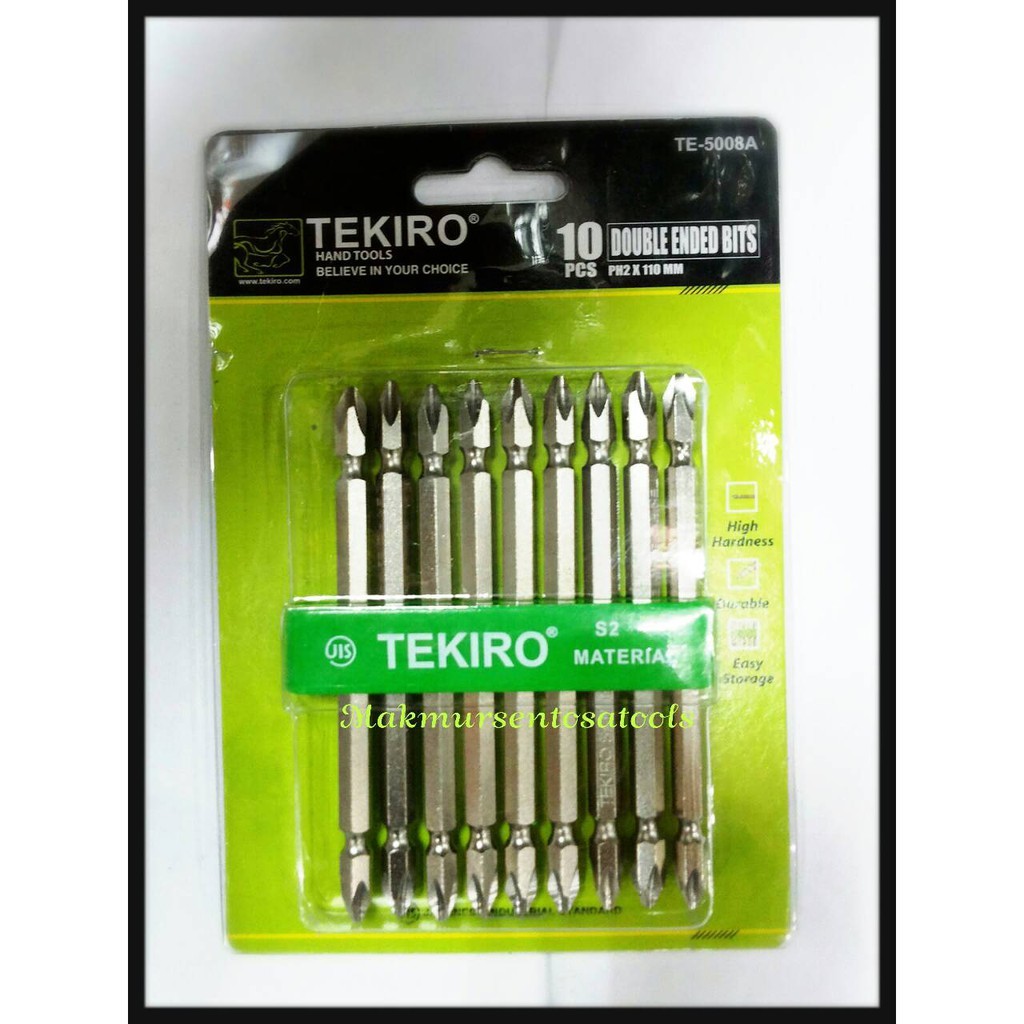 Jual Mata Obeng Angin set 10pcs Double Ended Screwdriver Bits set 10 ...