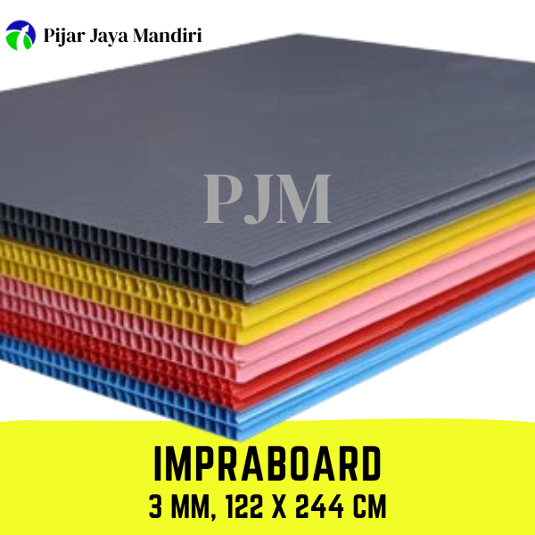 Jual Impraboard 3mm Ukuran 122x244 cm Karton Plastik Papan Corrugated ...