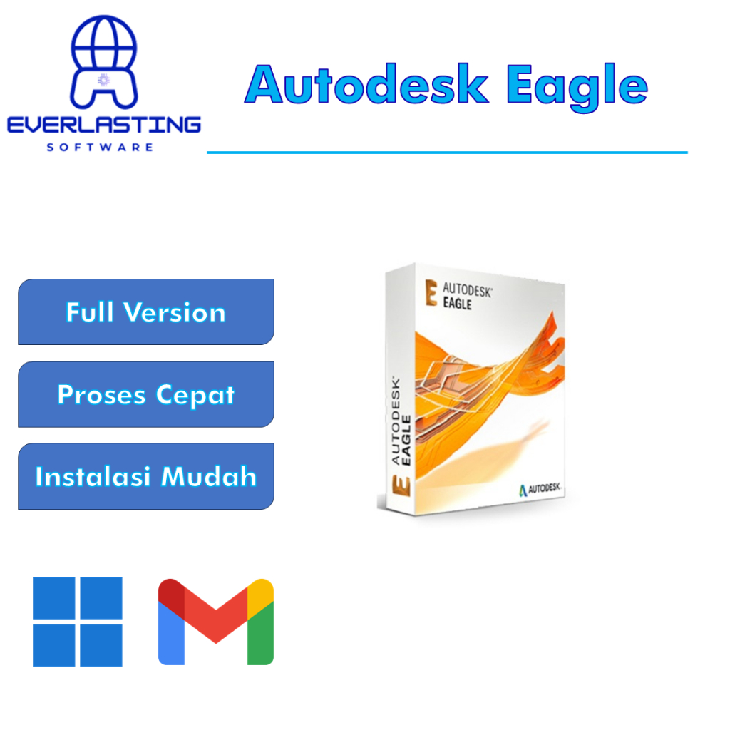 Jual Autodesk Eagle Full Version Software Desain PCB Elektro Schematic Full Lisensi Lifetime ...