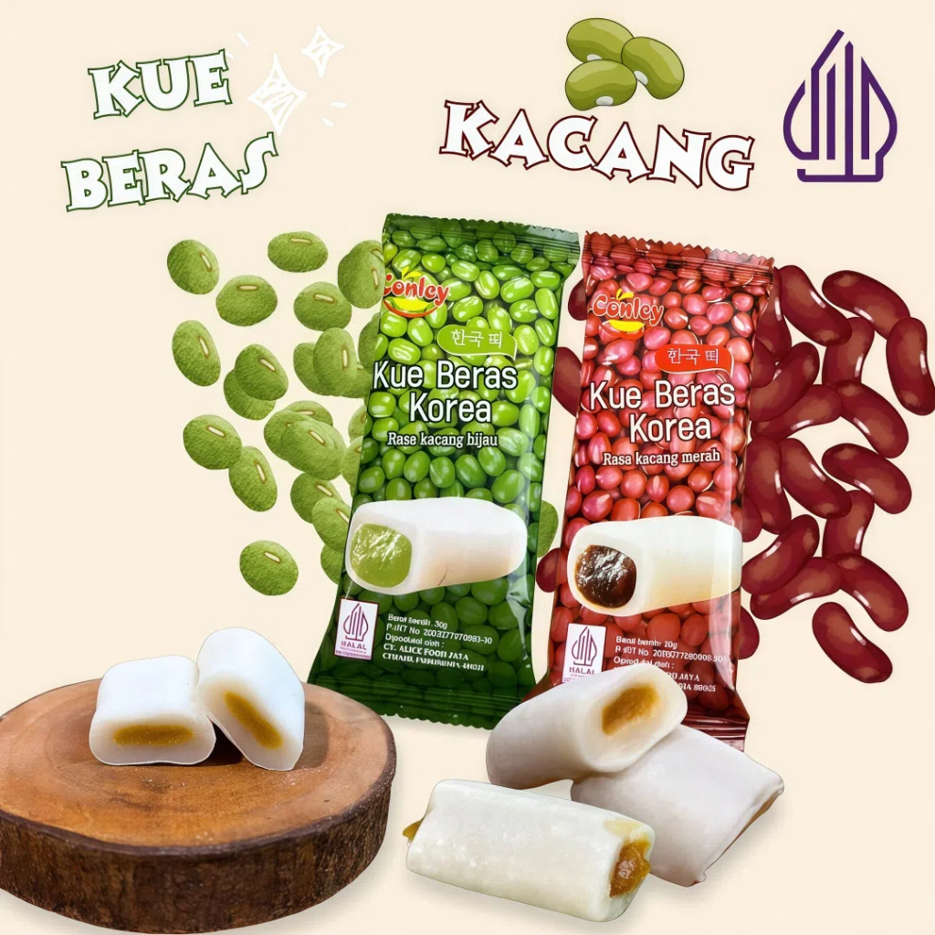 Jual COD Conley 10+4 pcs Kue Beras Korea Mochi Lembut & Kenyal Isi ...