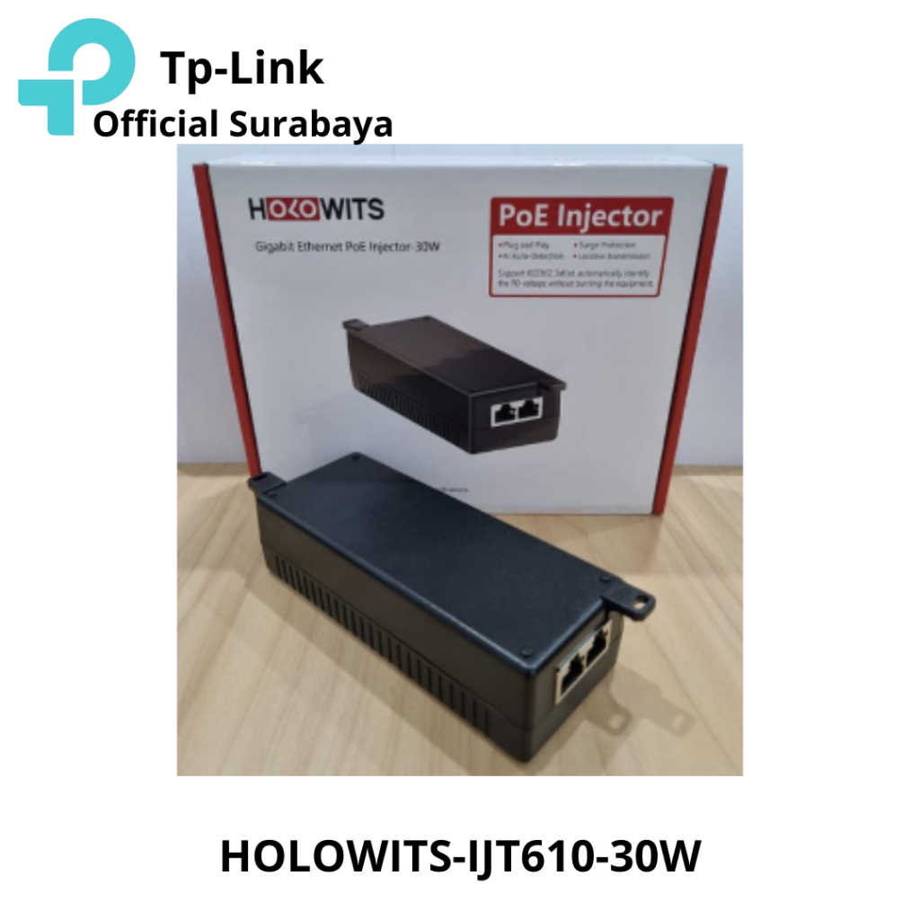 Jual Holowits Gigabit PoE Injector 30 Watt - HWT-IJT610-30W | Shopee ...