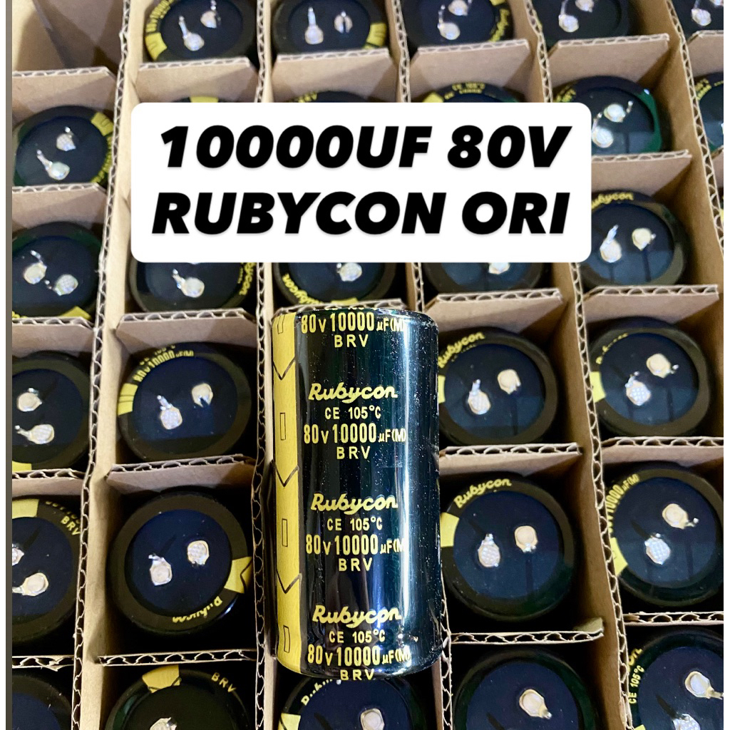 Jual ELCO RUBYCON 10000uf 80V HITAM ORIGINAL SUPER | Shopee Indonesia