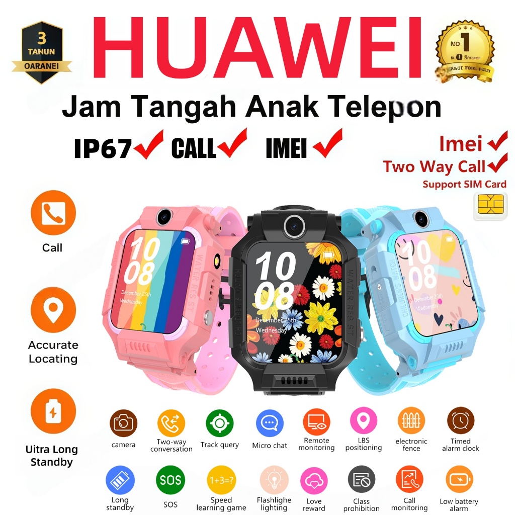 Jual Smart Watch Anak HUAWEI Z6 - GPS Tracker & Telepon dengan Fitur ...