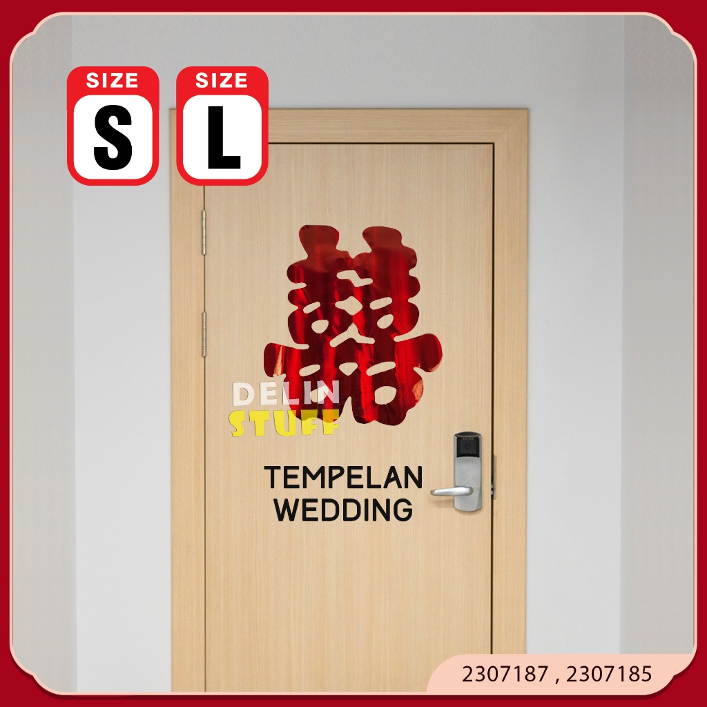 Jual Tempelan Wedding Tempelan Pintu Tempelan Sangjit Dekorasi Sangjit ...