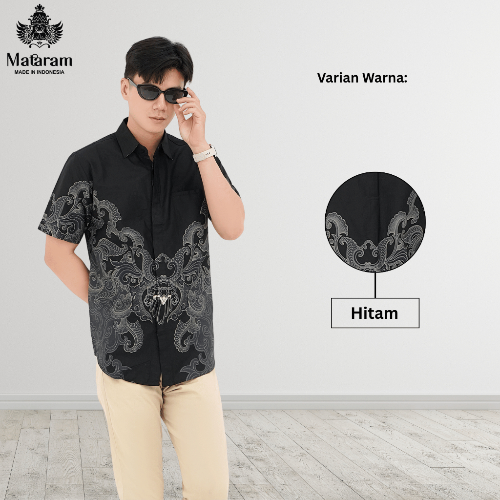 Jual Mataram - Kemeja Batik Pria Lengan Pendek Motif Batik Parang ...
