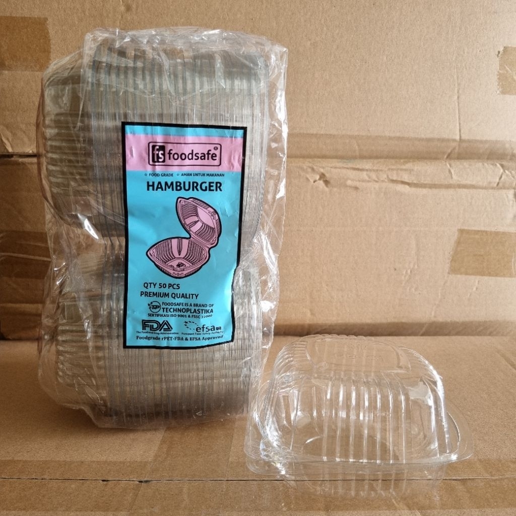 Jual [50Pcs] Mika Hamburger / Mika Burger PREMIUM TEBAL GAJAH TECHNO ...
