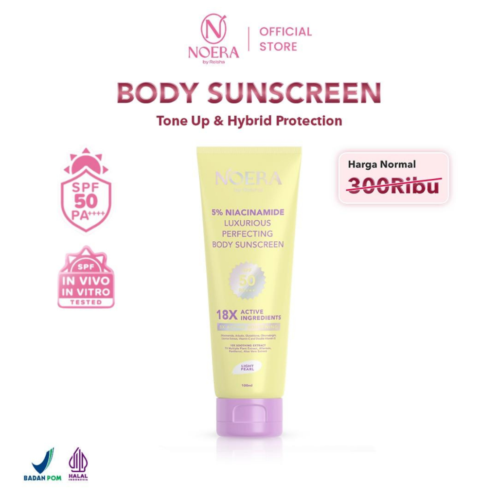 Jual Noera Luxurious Perfecting Body Sunscreen SPF 50 PA+++| Sunscreen ...