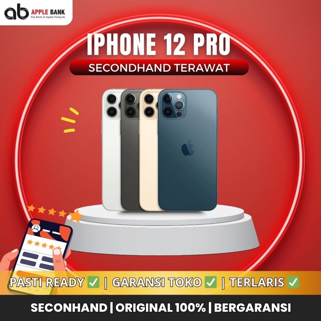 Jual IP 12 PRO 128GB/256GB/512GB SECOND INTER NORMAL TERAWAT BERGARANSI ...