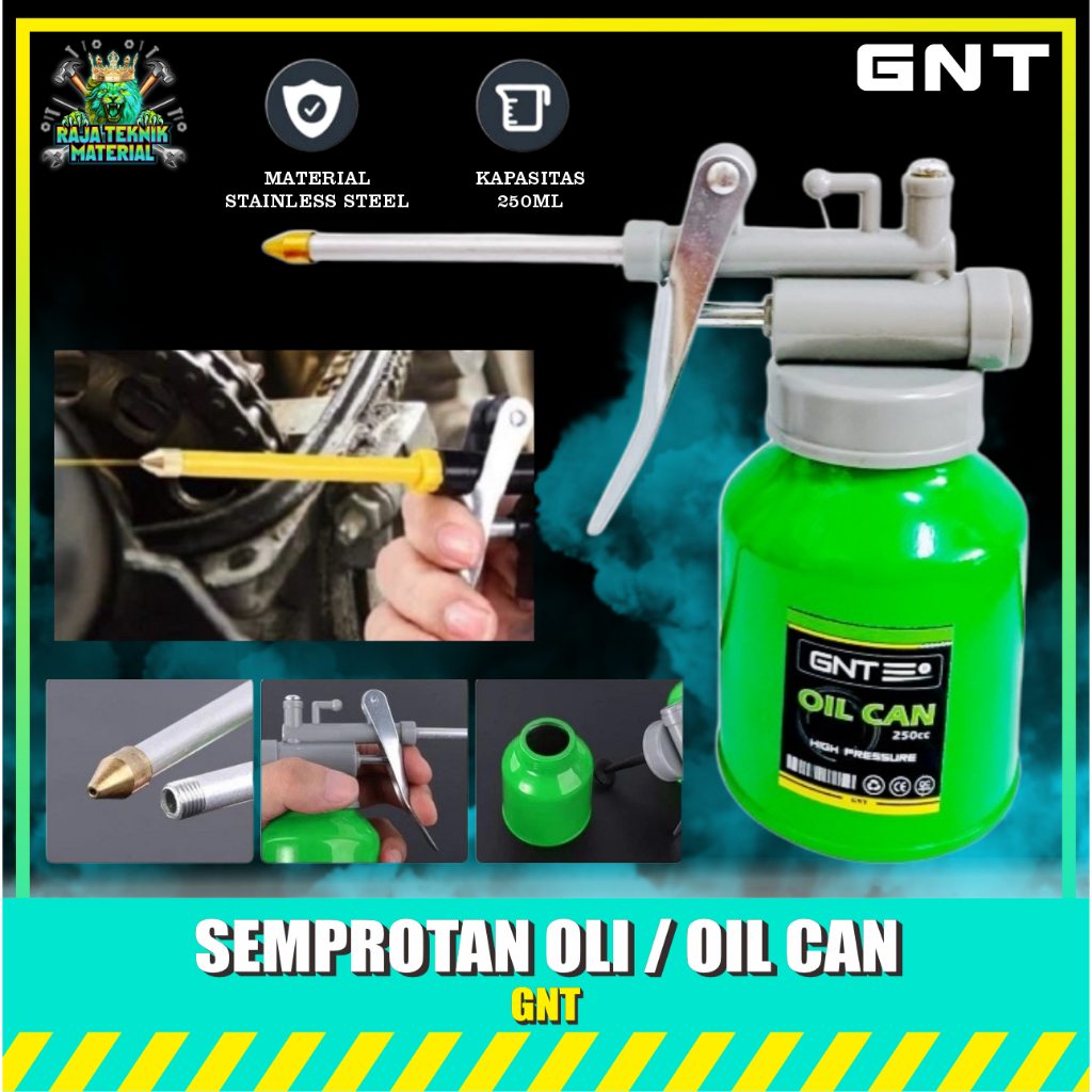 Jual GNT Oil Can 250 mL Kaleng Tabung - Semprot Oli Semprotan Botol ...