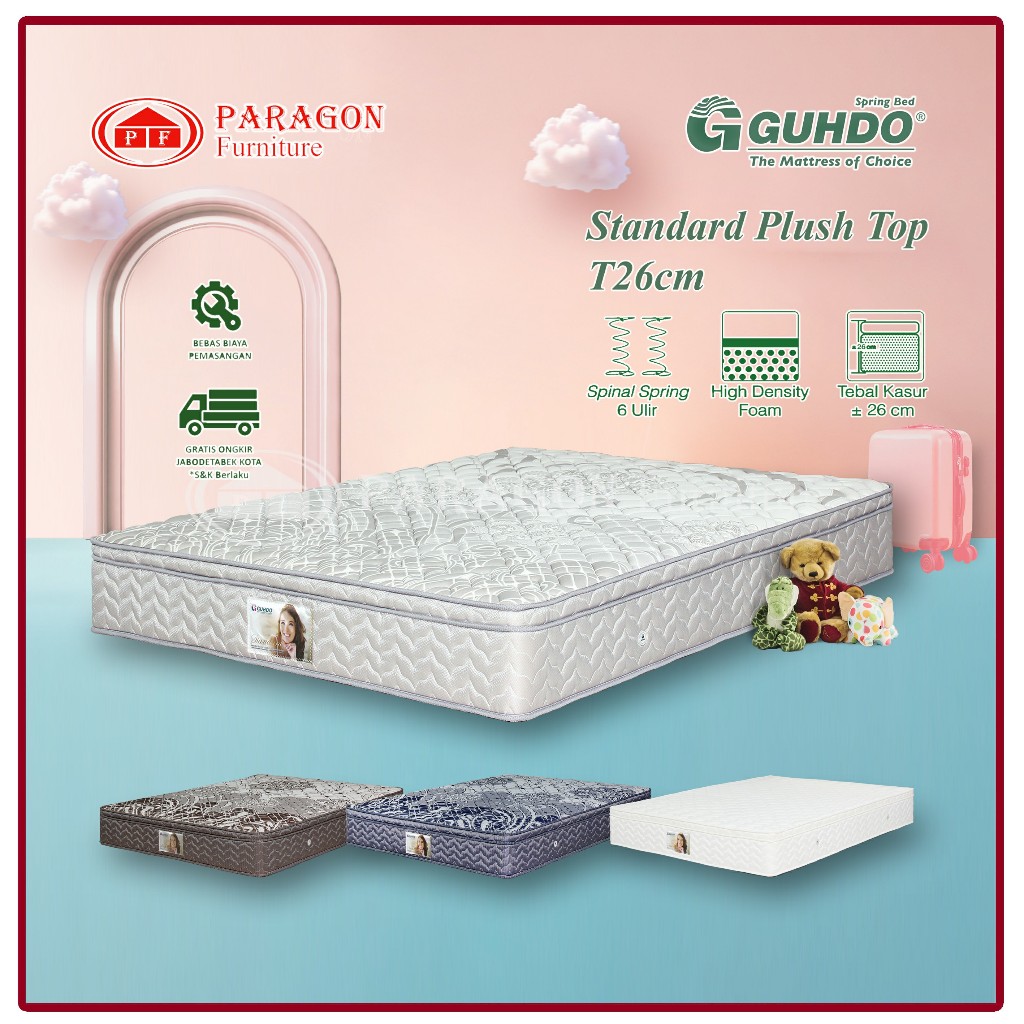 Jual Guhdo Spring bed Kasur Standard Plush Top 90 100 120 140 160 180 ...