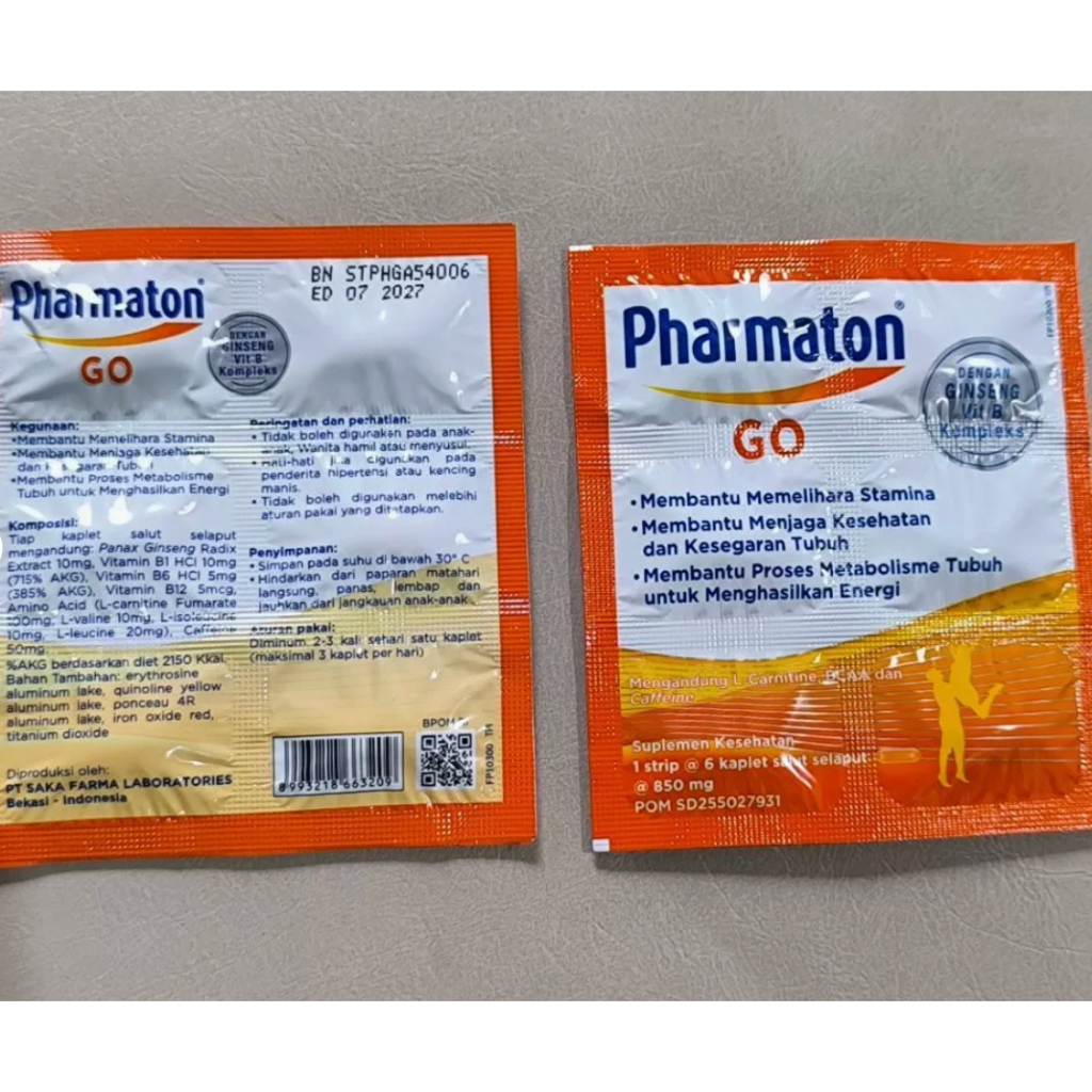 Jual Pharmaton GO ! strip isi 6 tablet | Shopee Indonesia